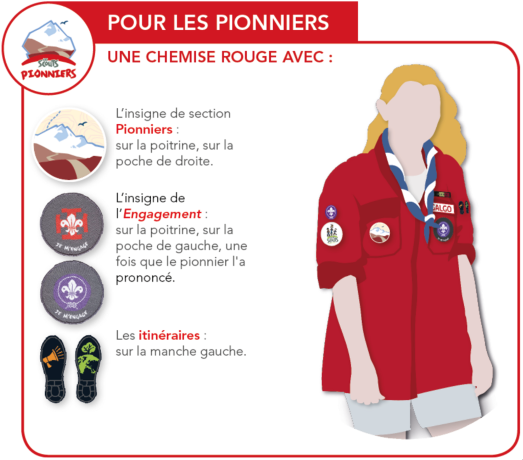 Uniforme Pionniers – Unité des Scouts d'Aywaille